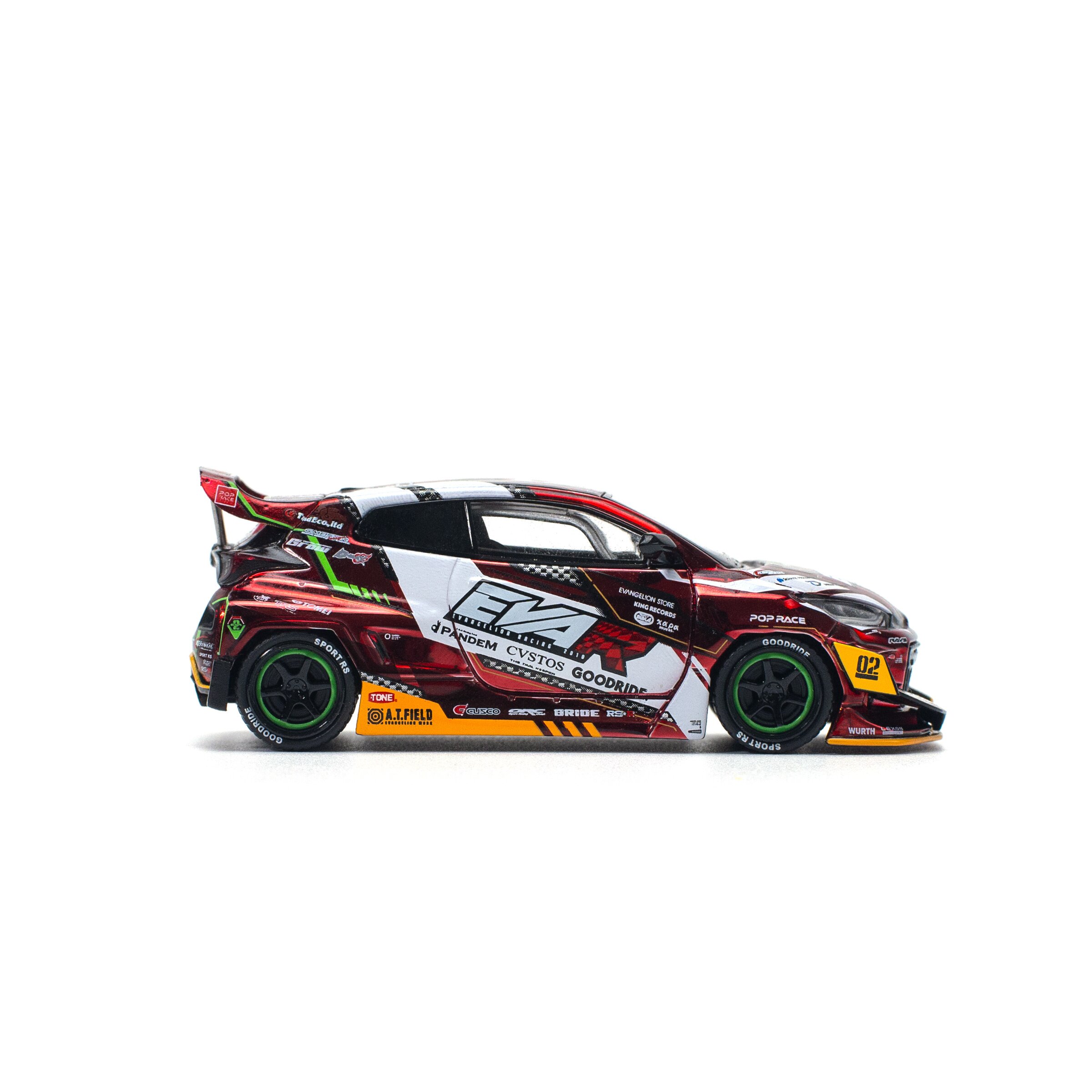 Evangelion Racing Eva RT Unit-02 Goodride GR Yaris 1/64 Scale Mini Car ...