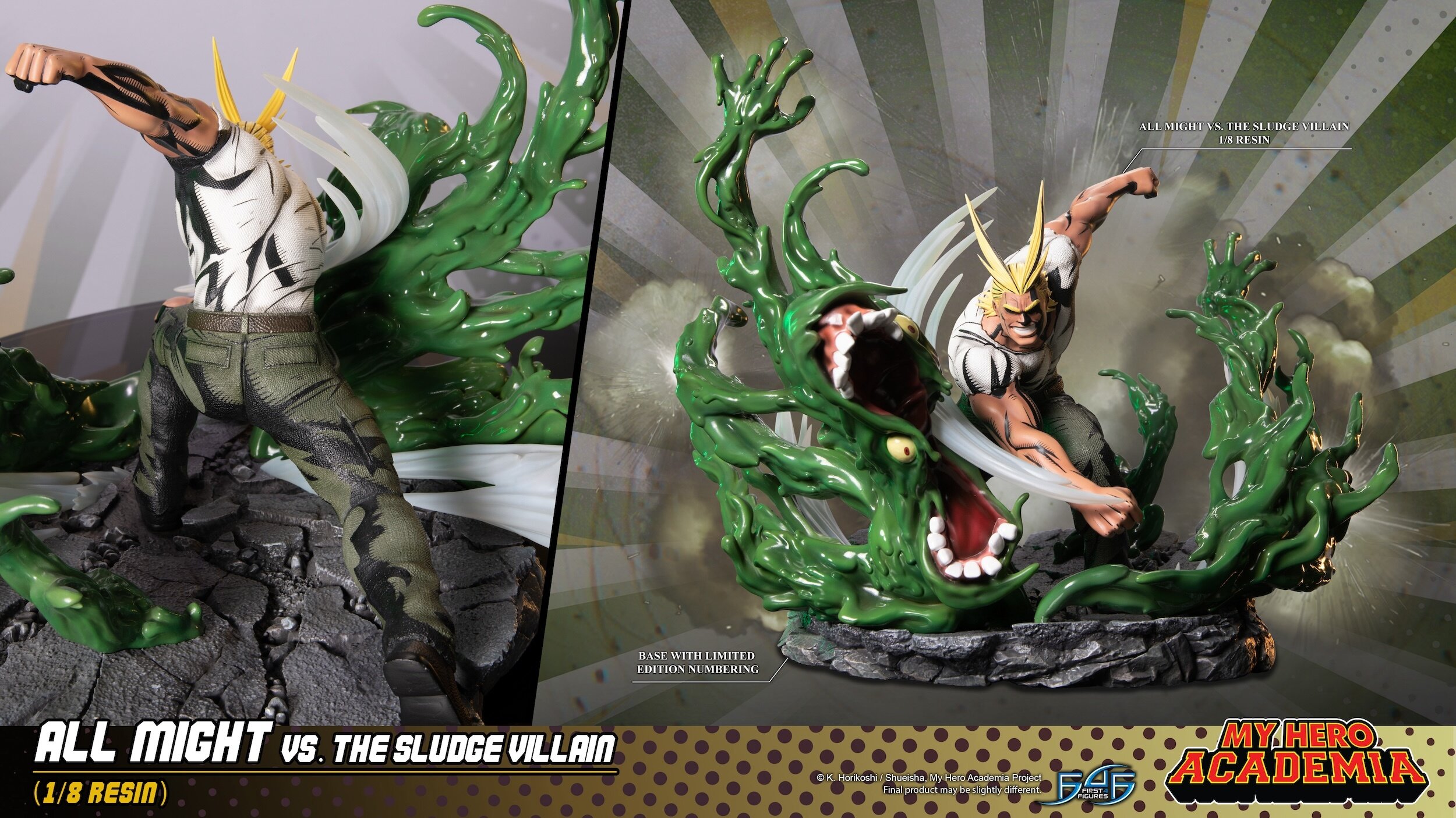 My Hero Academia All Might Vs. The Sludge Villain Statue - Tokyo Otaku ...