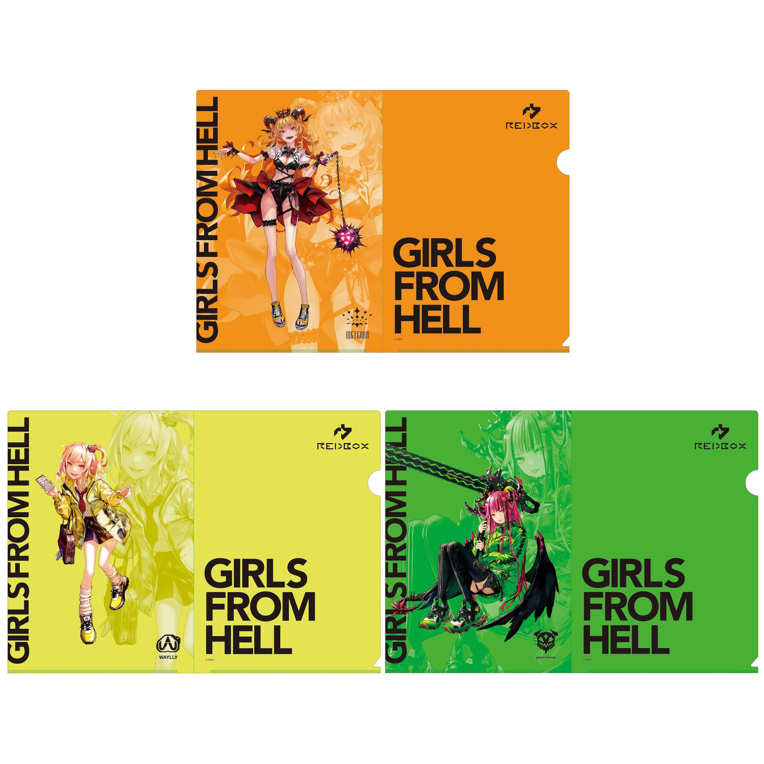 Girls from Hell A4 Clear File Set C - Tokyo Otaku Mode (TOM)
