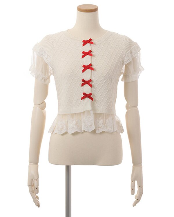 LIZ LISA Lacy Hem Ribbon Cardigan: LIZ LISA - Tokyo Otaku Mode (TOM)