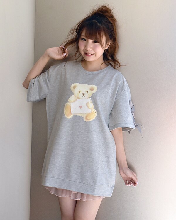 LIZ LISA Bear Print Fleece-Lined Top: LIZ LISA - Tokyo Otaku Mode (TOM)
