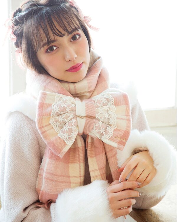 LIZ LISA Ribbon Checkered Stole - Tokyo Otaku Mode (TOM)