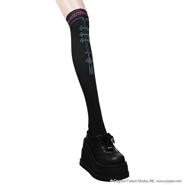 LISTEN FLAVOR Hatsune Miku China Knee-High Socks Black - Tokyo Otaku ...