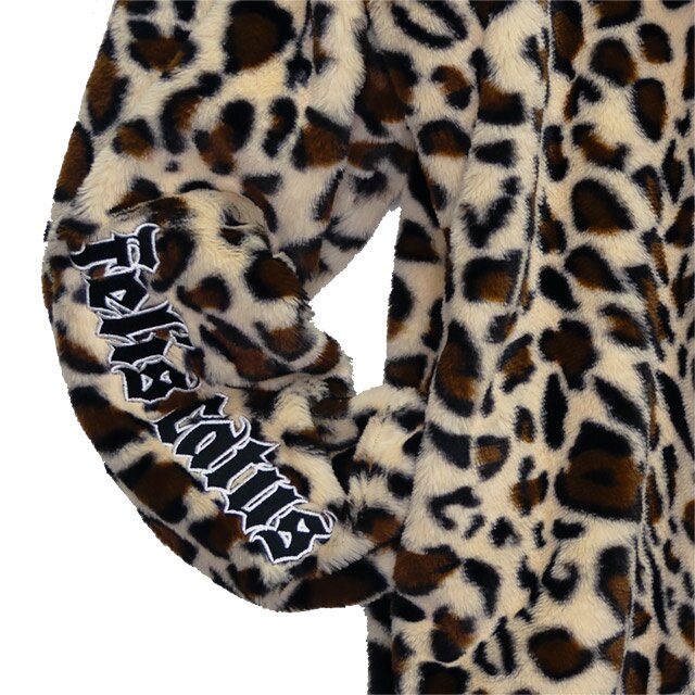 LISTEN FLAVOR Black x Leopard Cat Paw Boa Blouson - Tokyo Otaku Mode (TOM)
