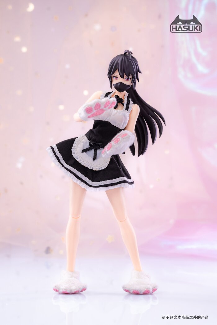 Maid Costume for 1/12 Scale Action Figures: Hasuki - Tokyo Otaku Mode (TOM)
