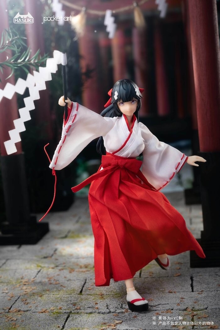 Pocket Art Series PA005 Exorcism Shrine Maiden Tsubaki 1/12 Scale Action Figure - Tokyo Otaku ...