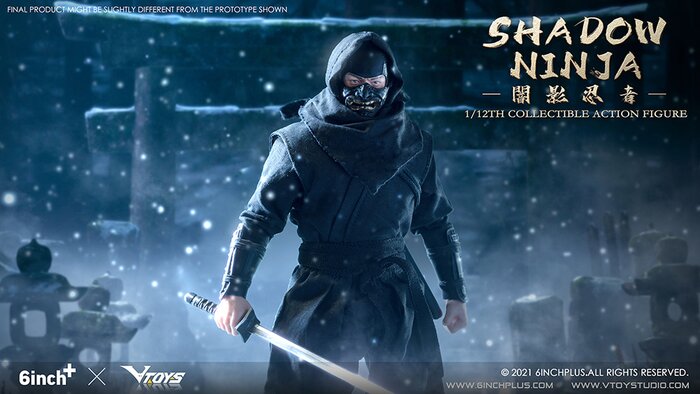 Shadow Ninja (Black) 1/12 Scale Action Figure: Vtoys - Tokyo Otaku Mode ...