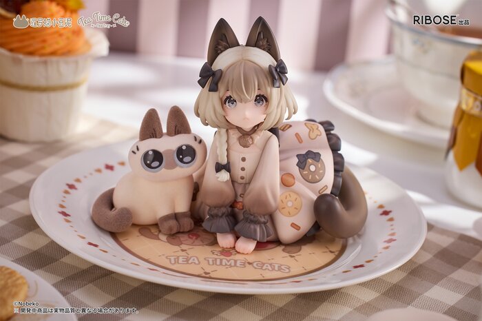DLC Series Tea Time Cats x Siamese Cat Azuki Non-Scale Figure ...