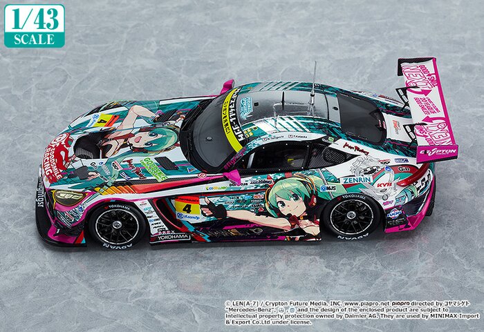1/43 Scale Good Smile [Hatsune Miku] AMG 2020 Super GT Okayama Test Ver ...