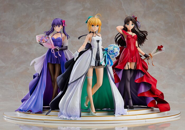 [Fate/stay night] Saber/Rin/Sakura: 15th Celebration Dress Ver. Figure ...