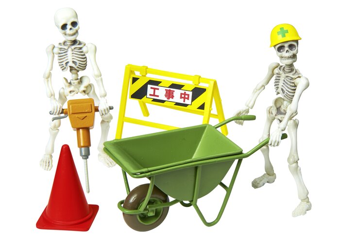 Posable Skeleton Accessory - Construction Zone Set: Re-Ment - Tokyo ...