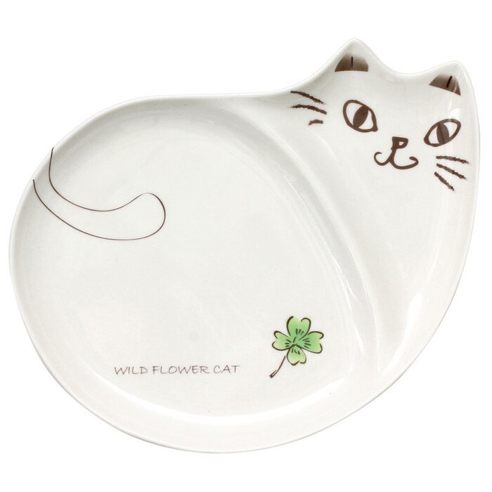 Wildflower Cat Cat-Shaped Plate Set - Tokyo Otaku Mode (TOM)