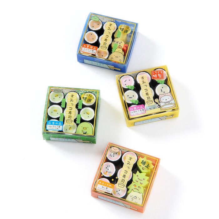 Sumikko Gurashi Sushi Party Sushi Roll Eraser Set - Tokyo Otaku Mode (TOM)