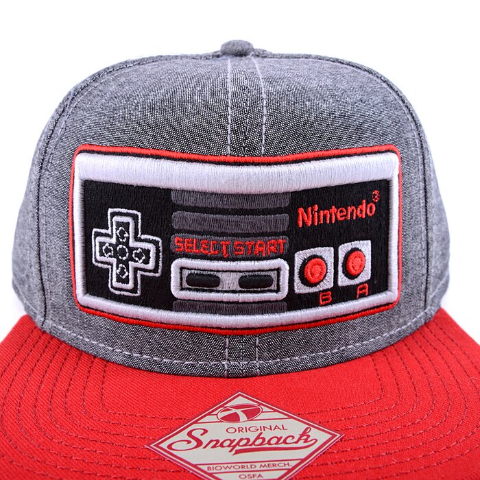 Nintendo Controller Heather Gray Snapback Cap: Nintendo - Tokyo Otaku ...