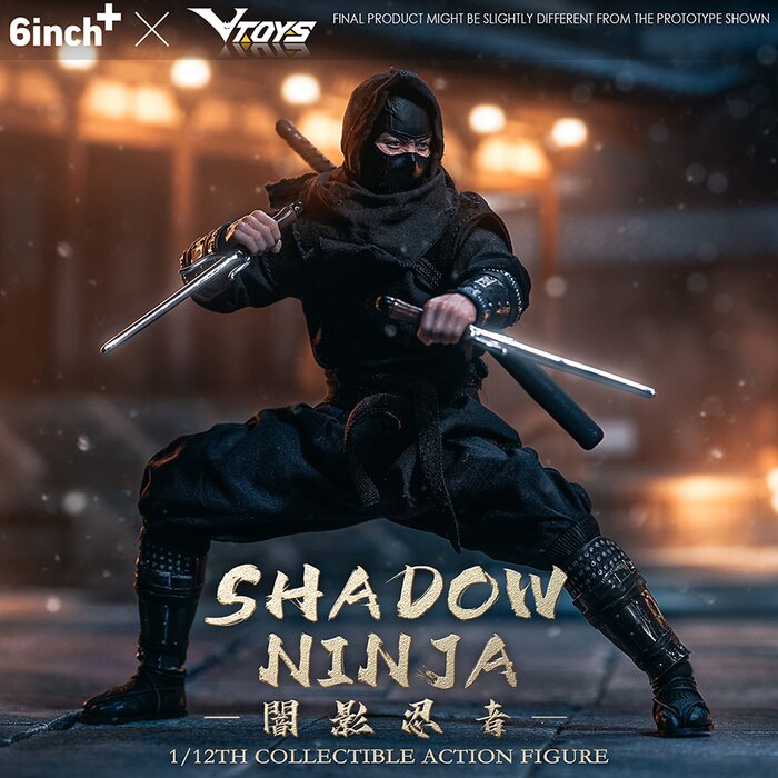 Shadow Ninja (Black) 1/12 Scale Action Figure: Vtoys - Tokyo Otaku Mode ...