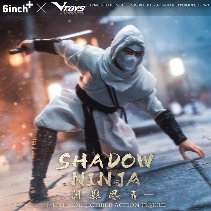 Shadow Ninja (White) 1/12 Scale Action Figure: Vtoys - Tokyo Otaku Mode ...