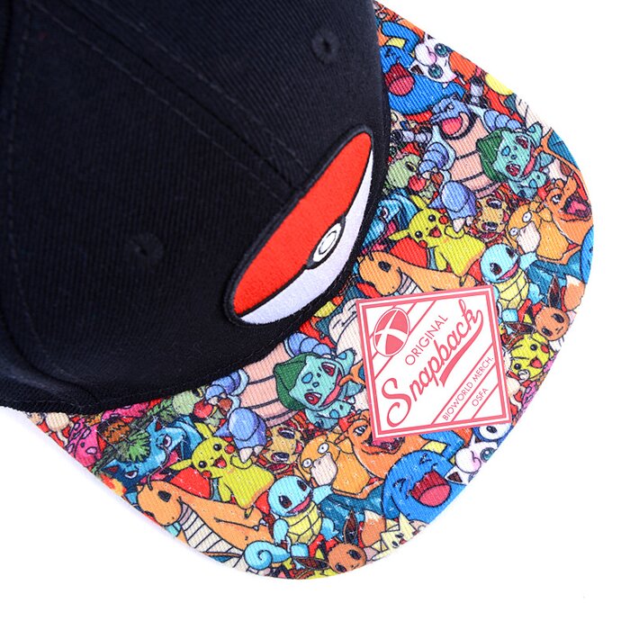 Poké Ball Sublimated Bill Snapback Baseball Cap | Pokémon: Nintendo ...