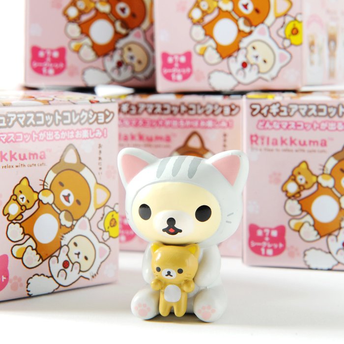 Rilakkuma Motto Nonbiri Neko Mini Figures (Blind Box): San-X - Tokyo ...