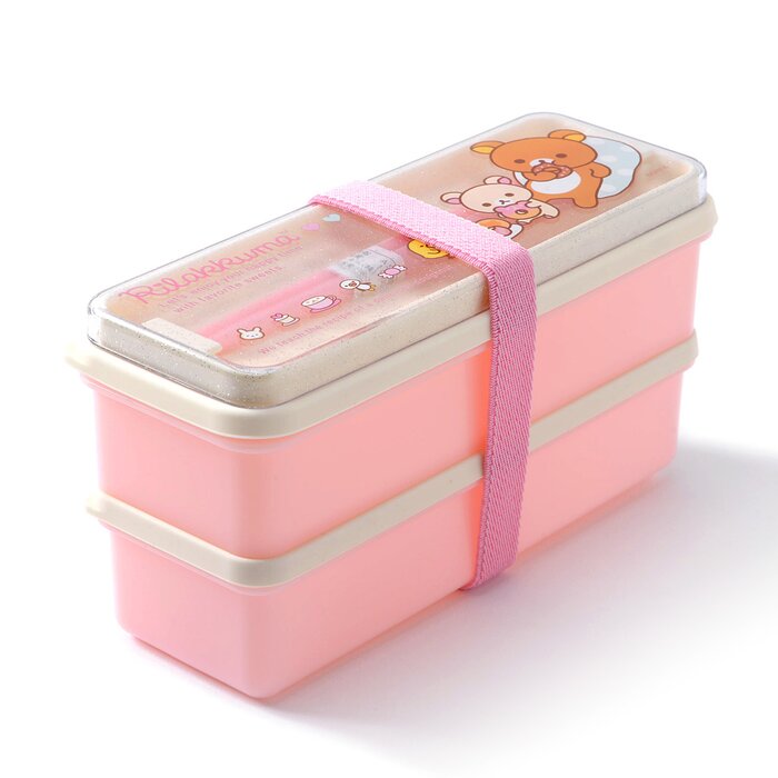 Rilakkuma 2-Tier Mini Bento Box w/ Chopsticks - Tokyo Otaku Mode (TOM)