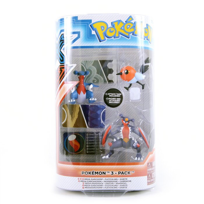Pokémon Figure 3-Pack: Mega Garchomp, Fletchling, Gabite: Nintendo ...