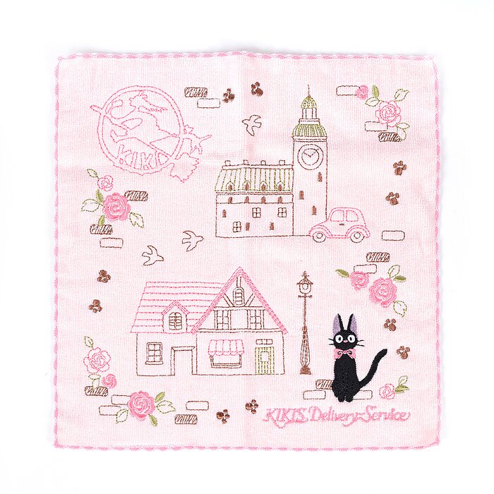 Kiki's Delivery Service Jiji Pink Avenue Mini Towel - Tokyo Otaku Mode ...
