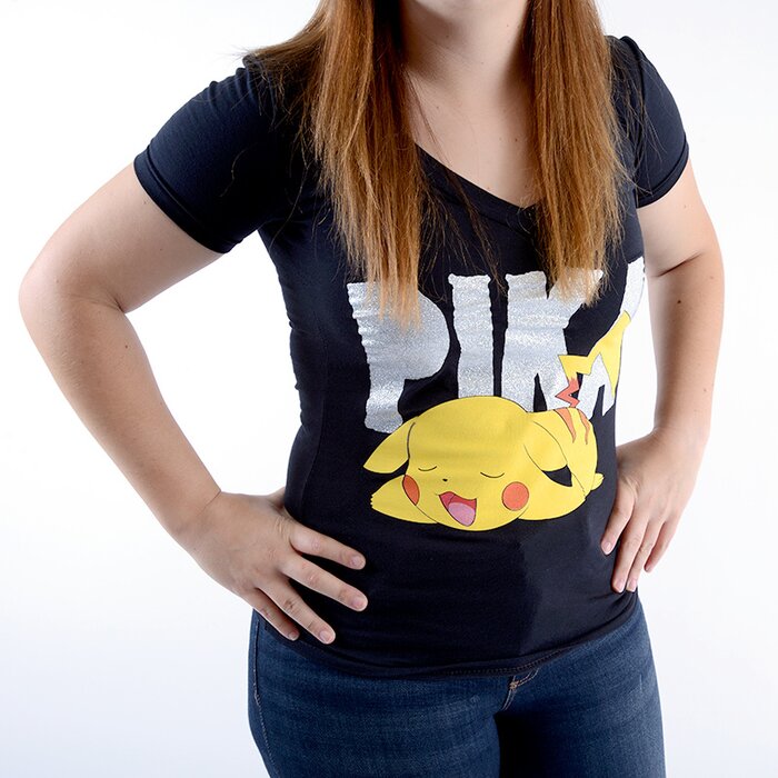 Pikachu Juniors’ Yellow V-Neck T-Shirt | Pokémon - Tokyo Otaku Mode (TOM)