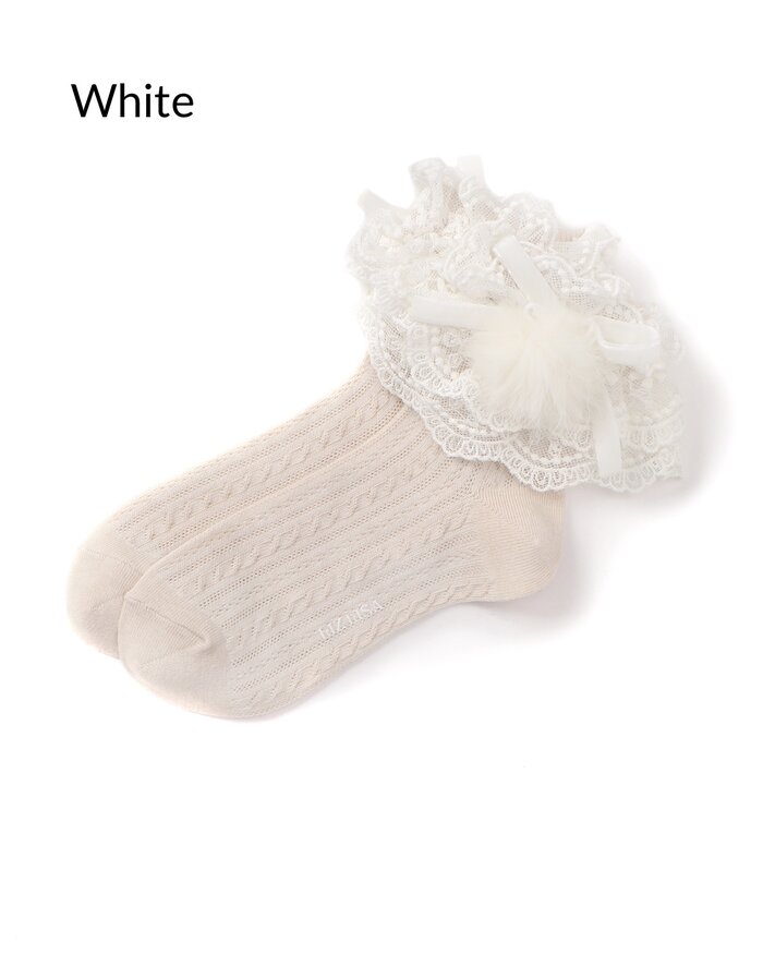 LIZ LISA Lace & Pom Pom Socks - Tokyo Otaku Mode (TOM)