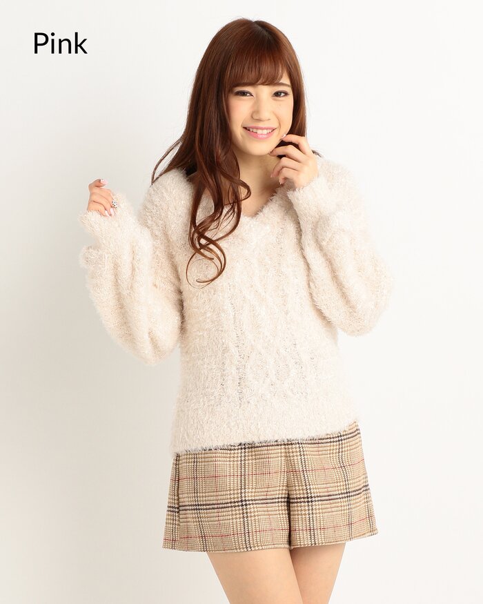 LIZ LISA Fluffy V-Neck Knit Top - Tokyo Otaku Mode (TOM)