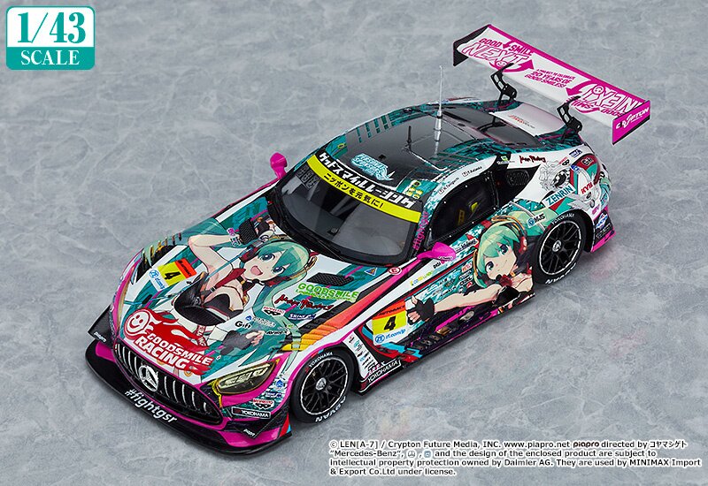 1/43 Scale Good Smile [Hatsune Miku] AMG 2020 Super GT Okayama Test Ver ...