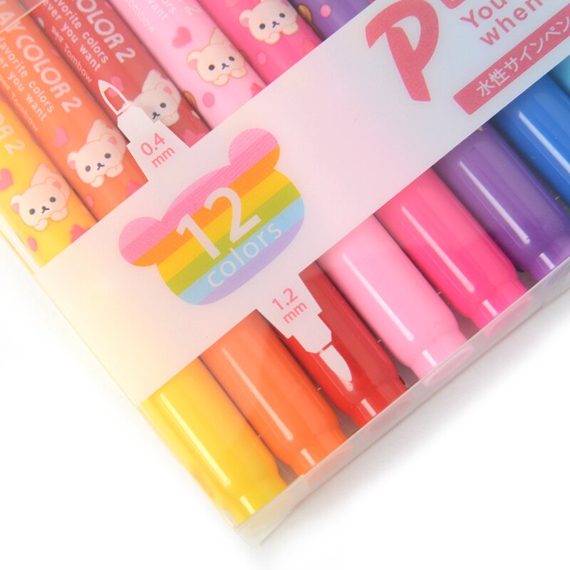 Rilakkuma Play Color 2 Double-Ended Color Pen Set (12 Colors) - Tokyo ...