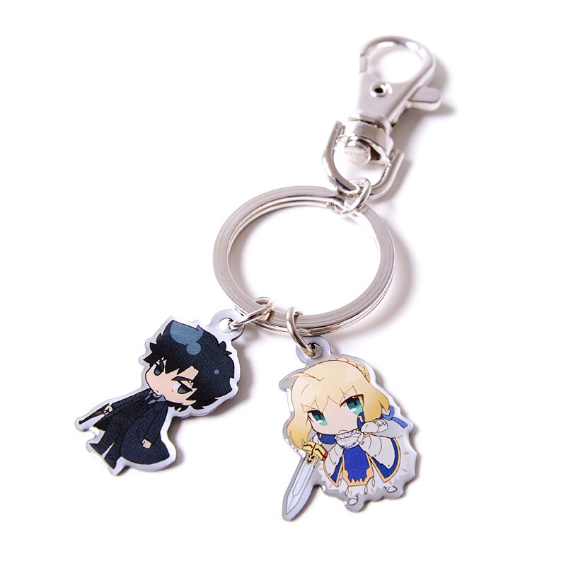 Fate/Zero Kiritsugu & Saber Metal Keychain: Type-Moon - Tokyo Otaku ...
