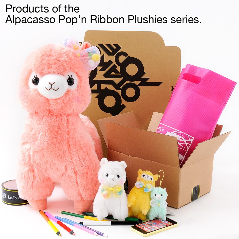 Alpacasso Pop’n Ribbon Alpaca Plush Collection (Ball Chain) - Tokyo ...