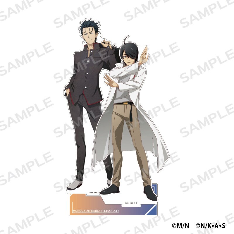 Bakemonogatari x Steins;Gate Big Acrylic Stand Set Koyomi Araragi x ...