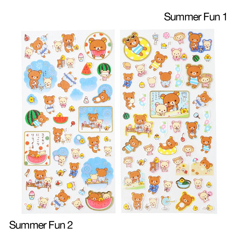 Rilakkuma Sticker Sheet - Rilakkuma’s Summer Vacation -: San-X - Tokyo ...