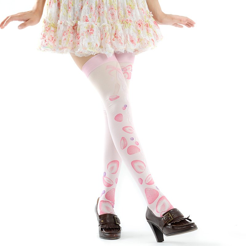 Zettairyoiki Berry Parfait Thigh-High Tights - Tokyo Otaku Mode (TOM)