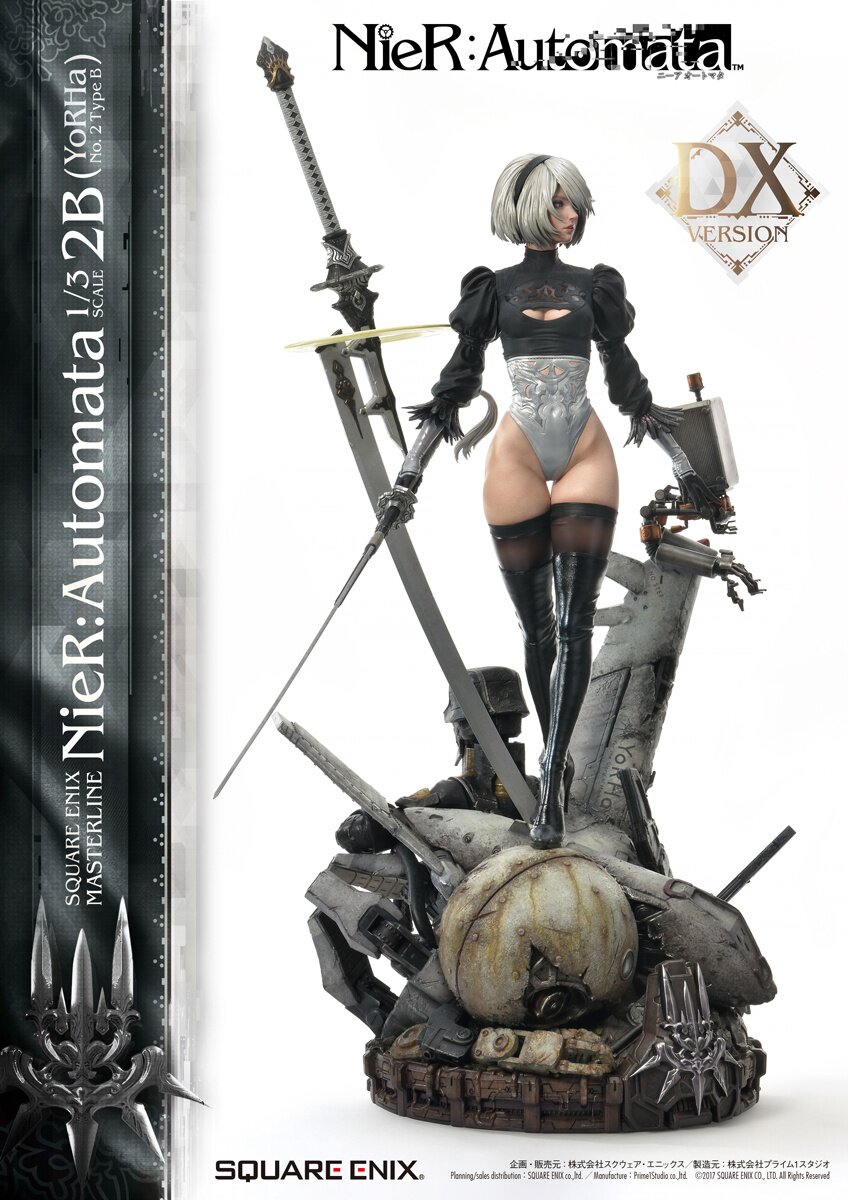 Square Enix Masterline NieR: Automata 2B (YoRHa No. 2 Type B): Deluxe Ver. 1/3 Scale Statue ...