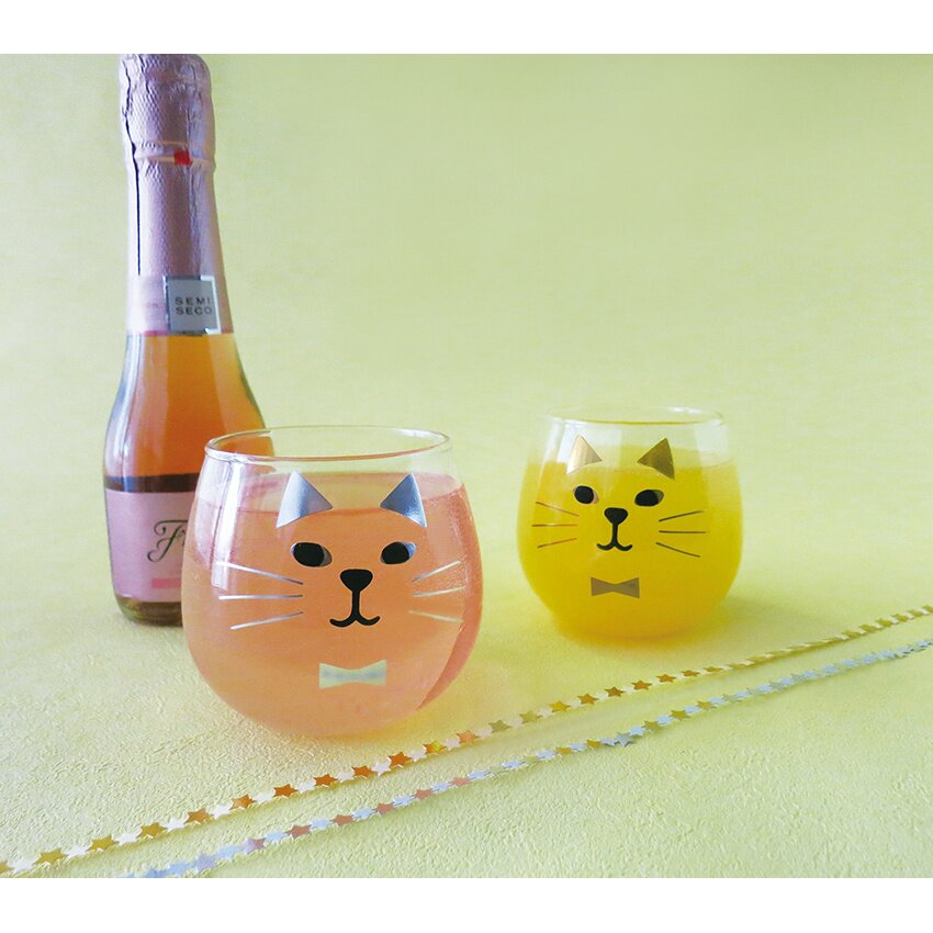 Happy Cat Day Cat Face Glass - Tokyo Otaku Mode (TOM)