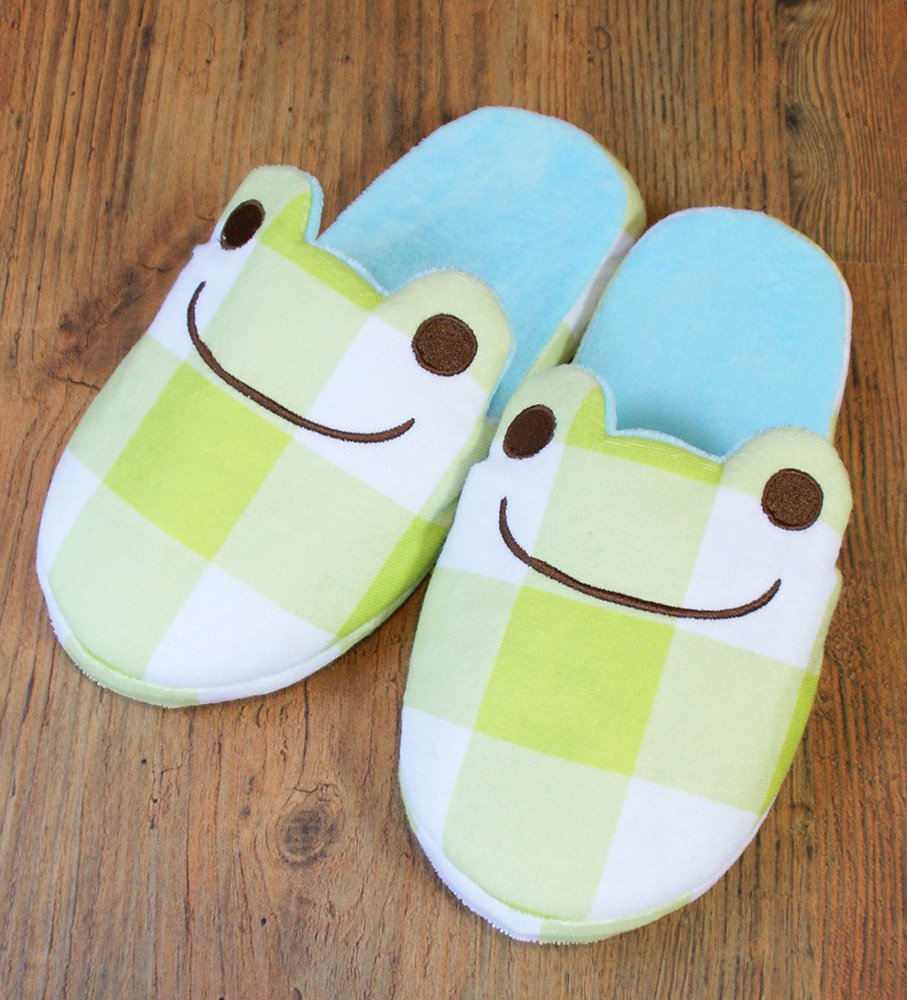 Pickles the Frog - Checkered Pickles Slippers (Green) - Tokyo Otaku ...