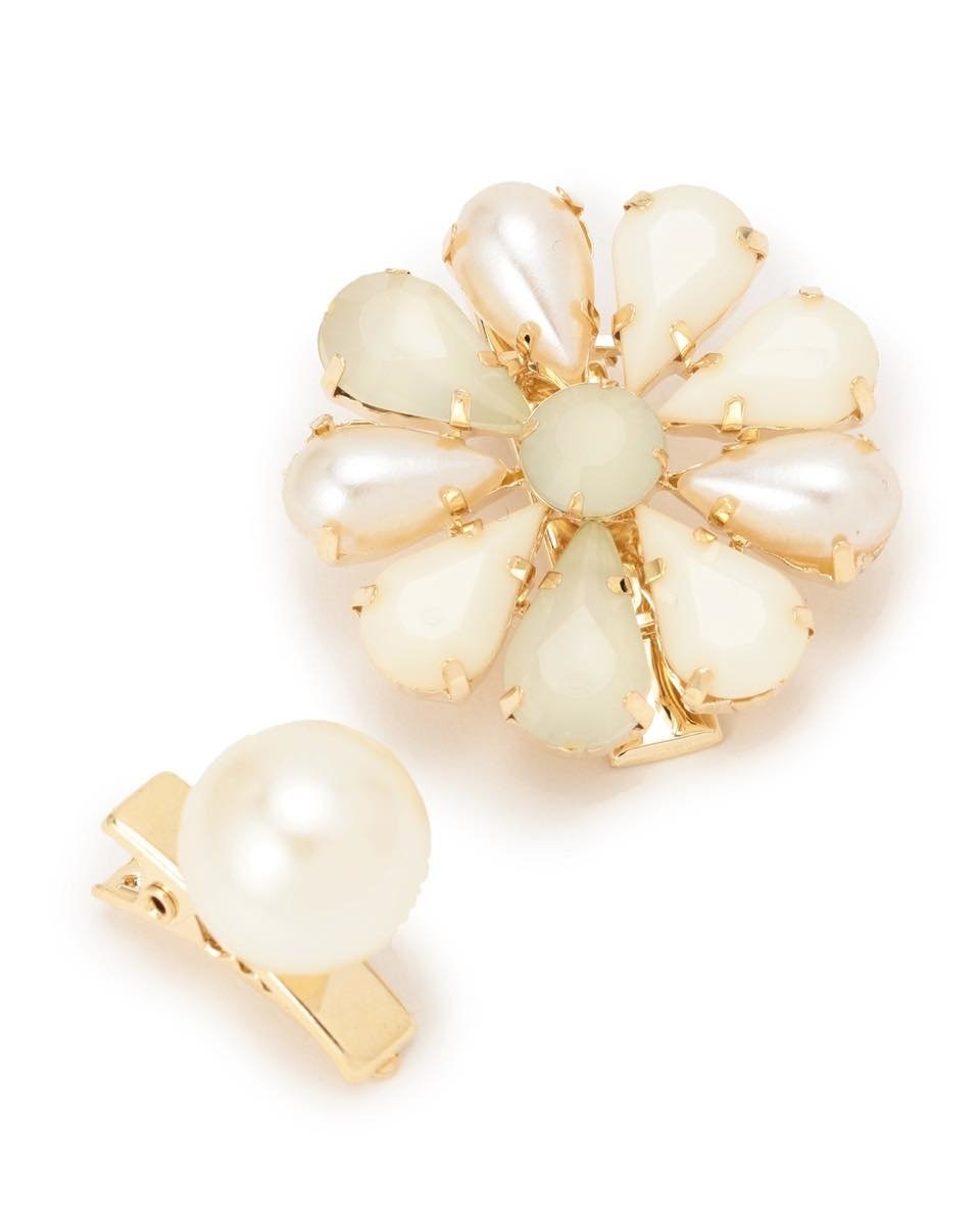 LIZ LISA Pearl & Flower Hair Clips (Set of 4): LIZ LISA - Tokyo Otaku ...