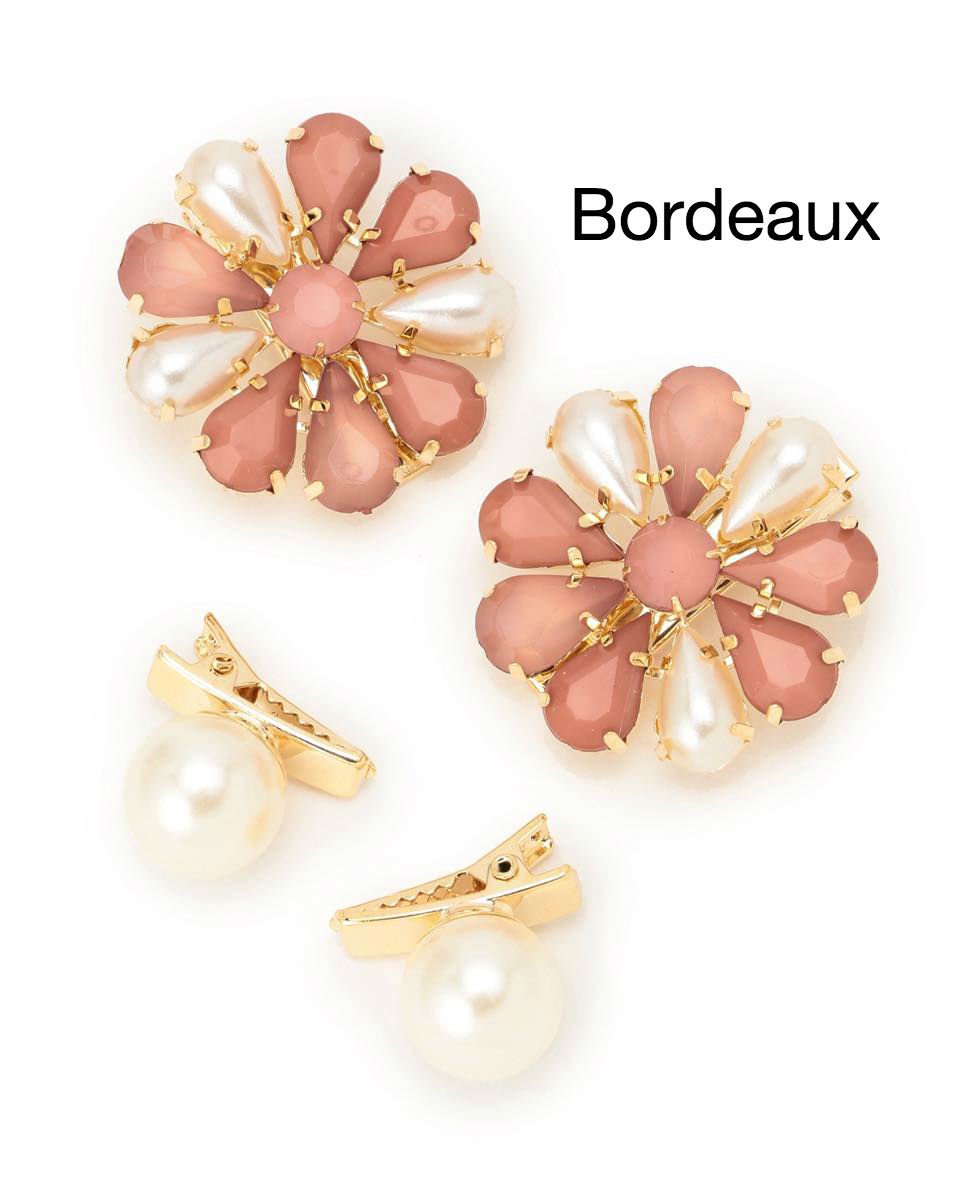 LIZ LISA Pearl & Flower Hair Clips (Set of 4): LIZ LISA - Tokyo Otaku ...