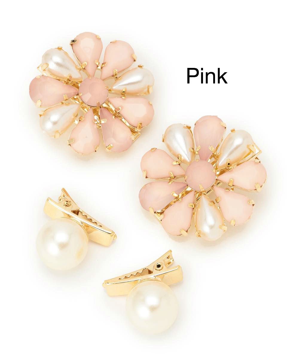 LIZ LISA Pearl & Flower Hair Clips (Set of 4): LIZ LISA - Tokyo Otaku ...