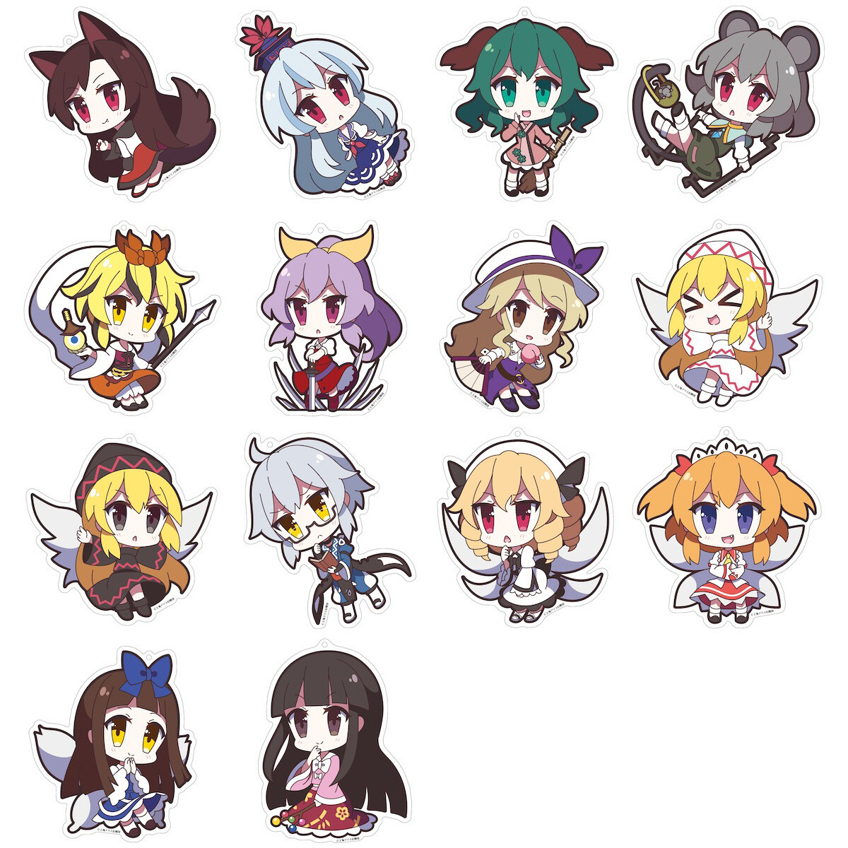 Yurutto Touhou Acrylic Keychains Vol. 4 - Tokyo Otaku Mode (TOM)