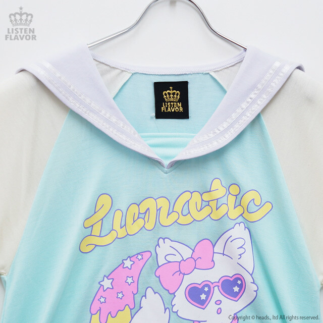 LISTEN FLAVOR Lunatic Cat Short Sleeve Long Sailor Shirt: Listen Flavor ...