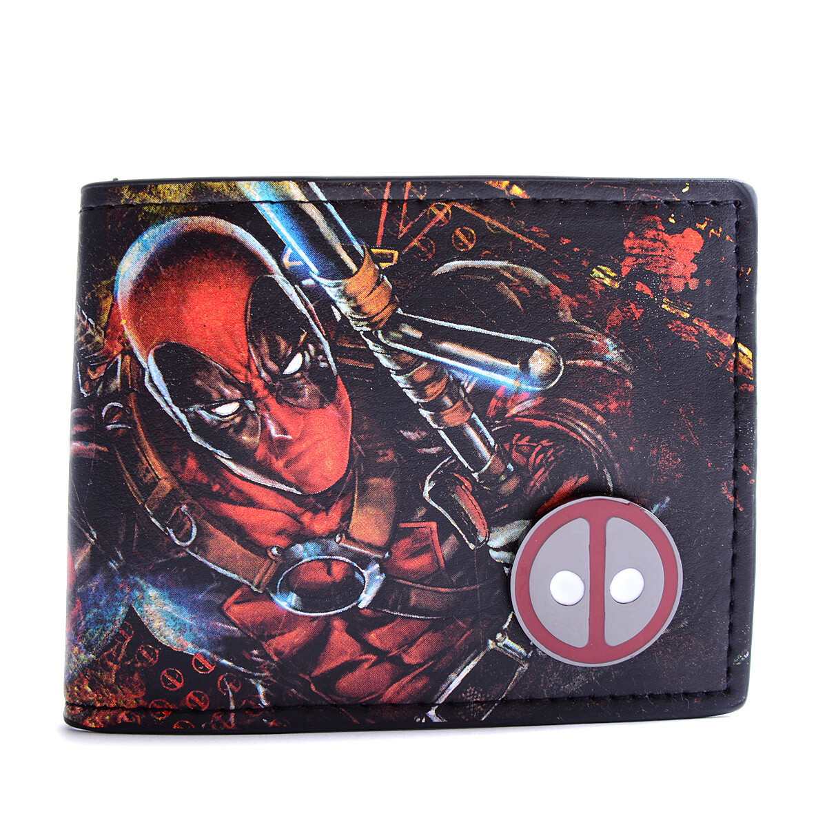 Marvel Deadpool Bi-Fold Wallet w/ Metal Badge: Marvel - Tokyo Otaku ...