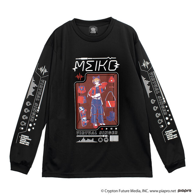 LISTEN FLAVOR Meiko Long Sleeve T-Shirt Black - Tokyo Otaku Mode (TOM)