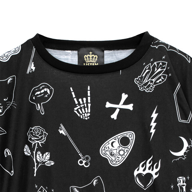 LISTEN FLAVOR Midnight Ritual Full Graphic Big T-Shirt - Tokyo Otaku ...