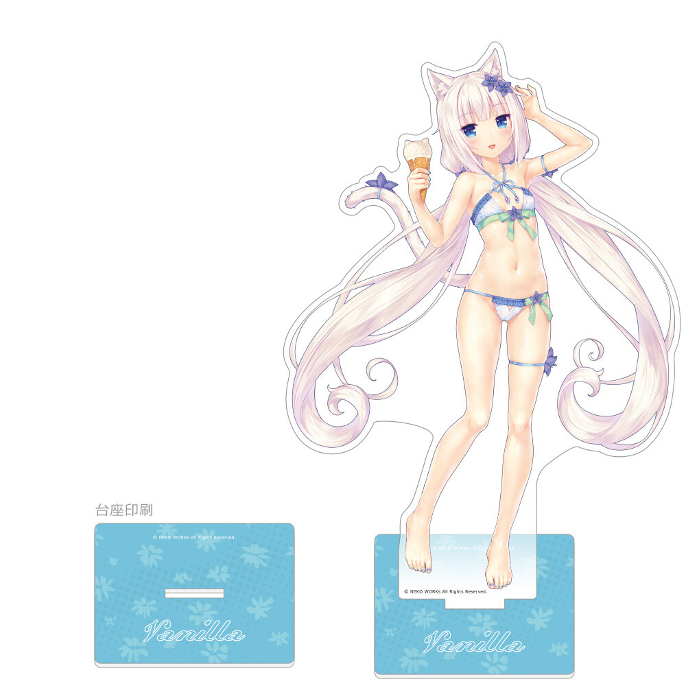 Nekopara Extra Large Acrylic Stand Vanilla: Swimsuit Ver.: Curtain Damashii - Tokyo Otaku Mode (TOM)