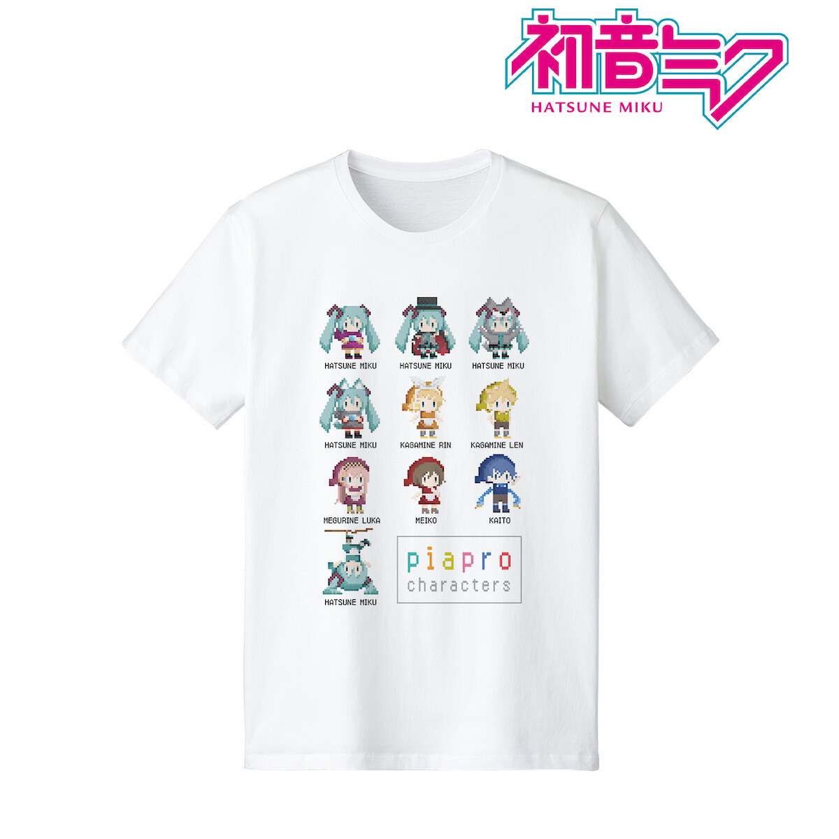 Piapro Characters One Night Jinro Collaboration: Pixel Art Ver. Back Print Men's T-Shirt - Tokyo ...