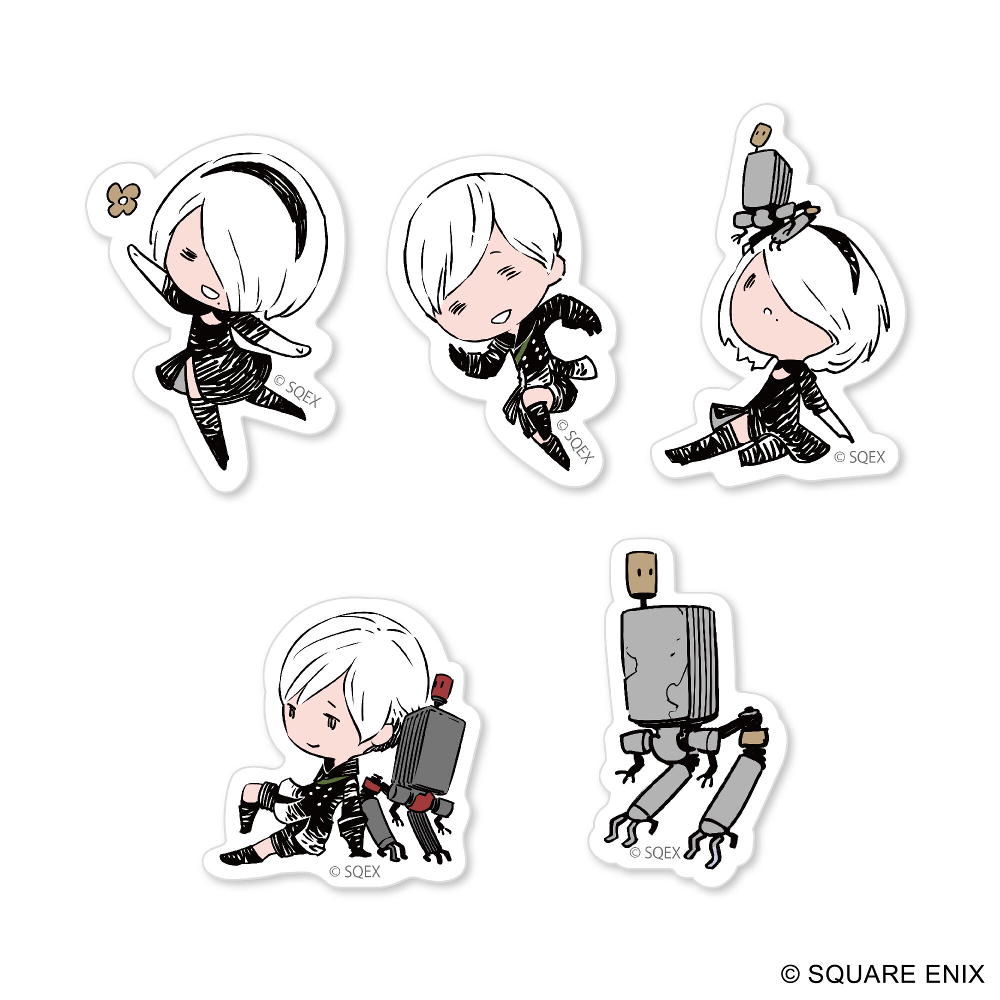 NieR: Automata Mini Character Sticker Set - Tokyo Otaku Mode (TOM)