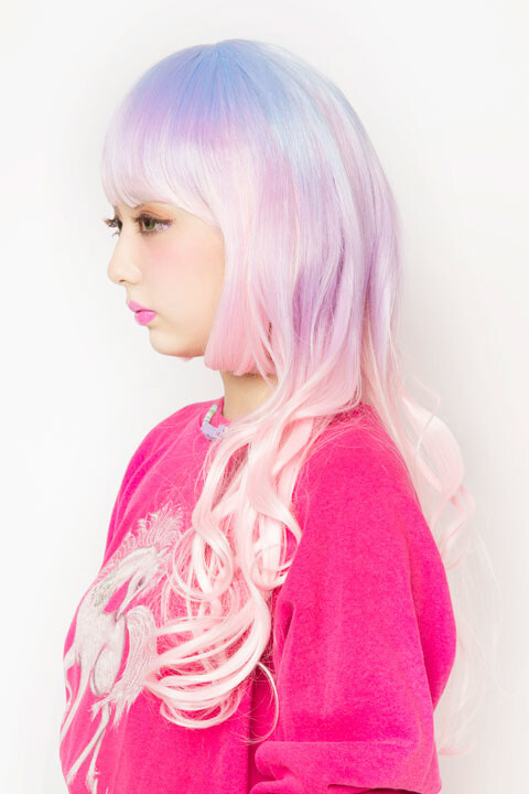 LLL Princess Wave Long Pink Sky Wig - Tokyo Otaku Mode (TOM)